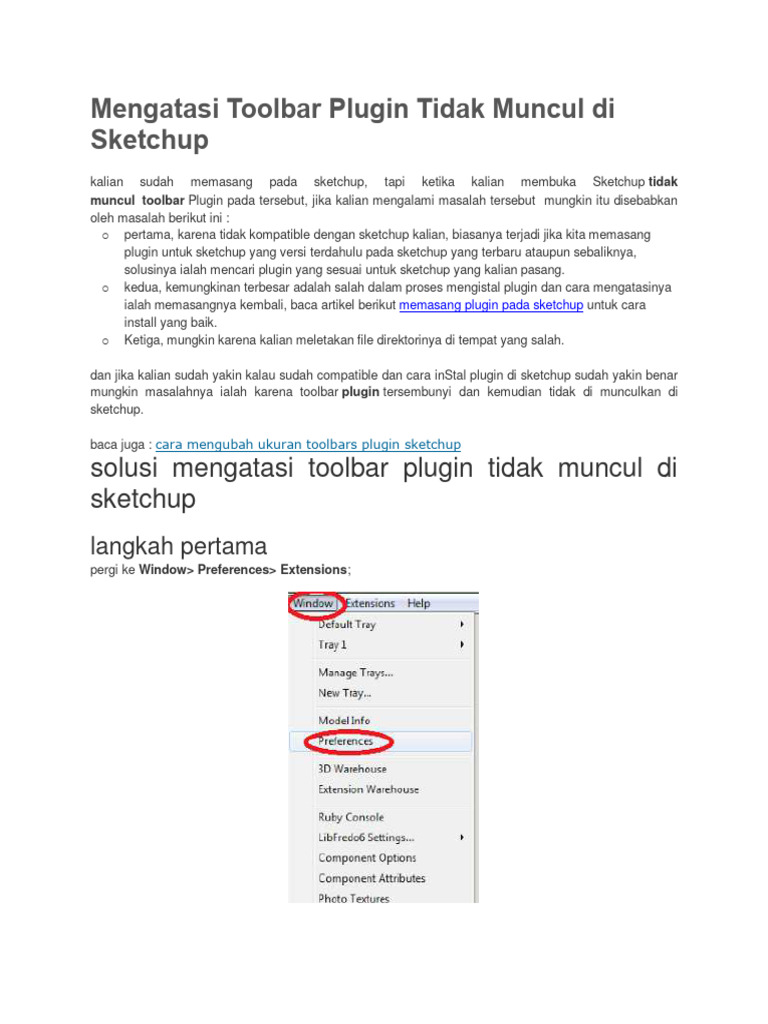Mengatasi Toolbar Plugin Tidak Muncul Di | PDF