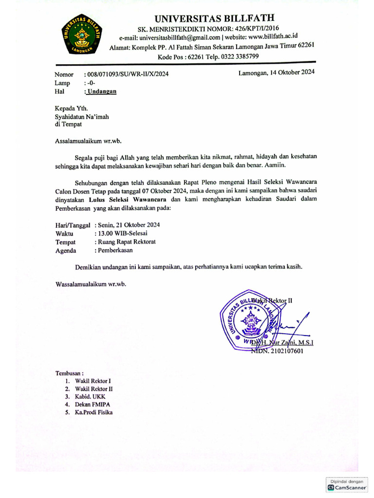 Undangan Bu Naimah | PDF