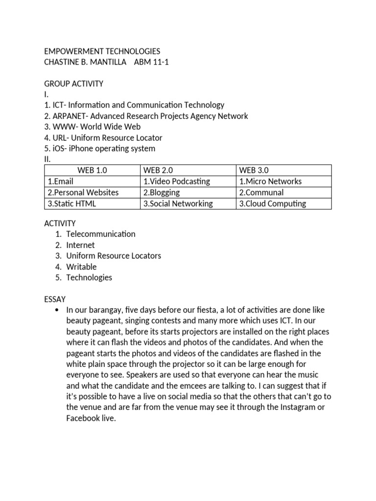 done EMPOWERMENT TECHNOLOGIES | PDF