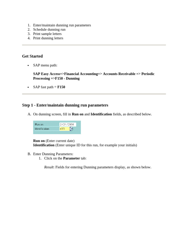 Printing Dunning Letters | PDF