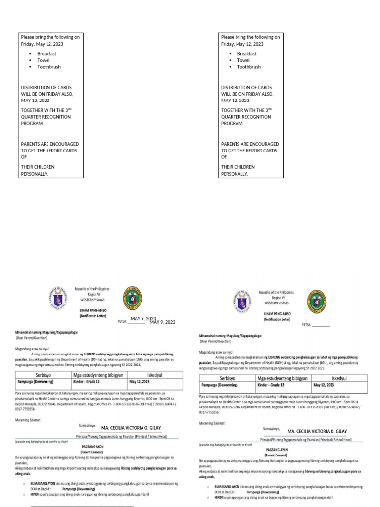 Deworming Permit | PDF