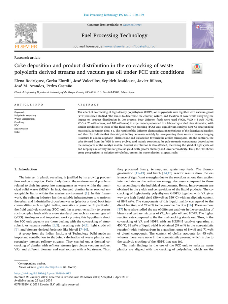 Fuel Processing Technology | PDF