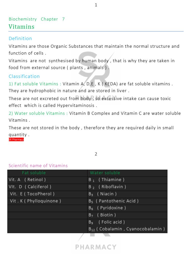 Vitamins | PDF