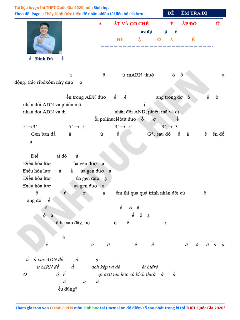 BT Ôn C1 Sinh | PDF