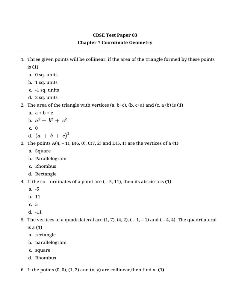 CH 7 Test | PDF