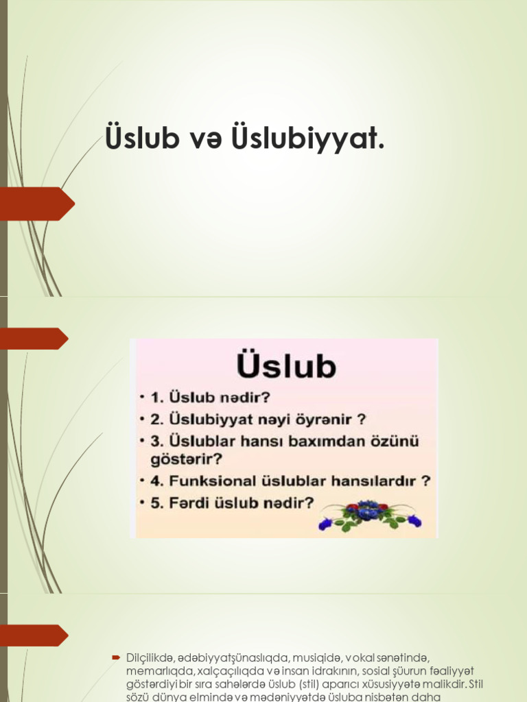 Üslub Ve Üslubiyyat | PDF