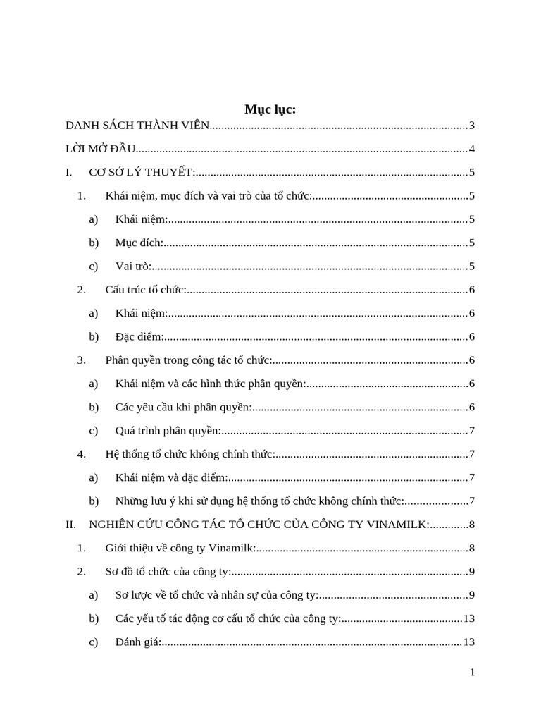 (123doc) - Phan-Tich-Cong-Tac-To-Chuc-Cua-Cong-Ty-Vinamilk | PDF