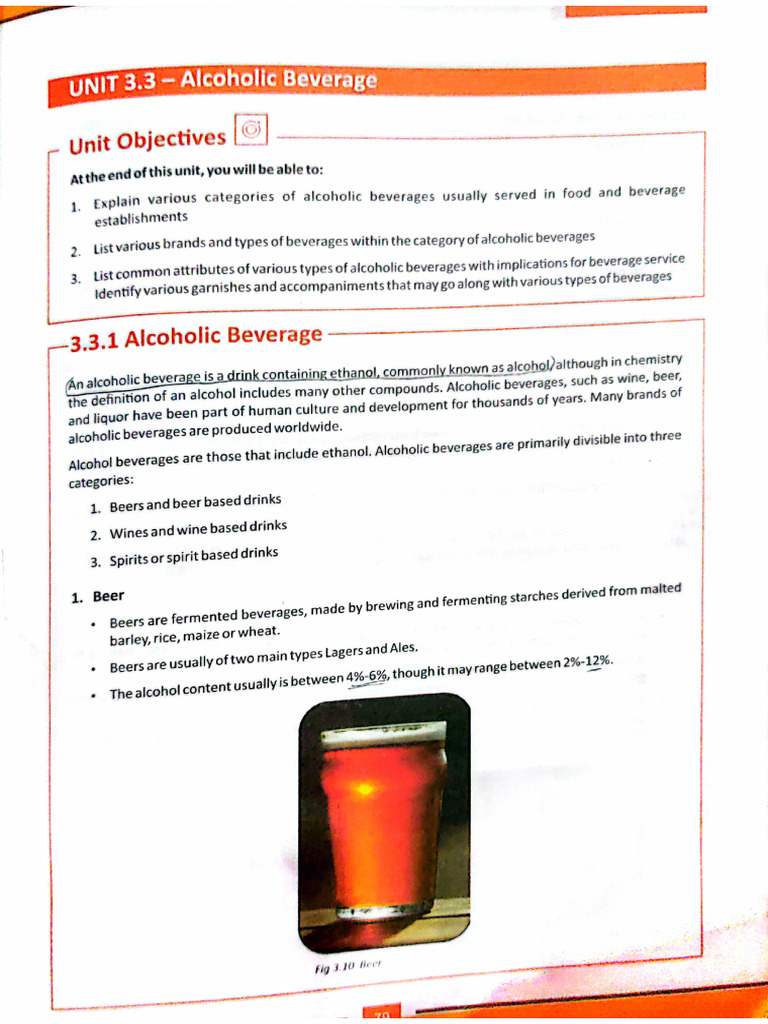 Alcohol beverages | PDF