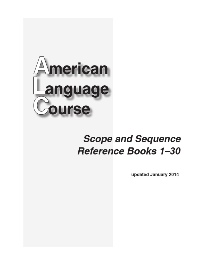 ALC Scope & Sequence Charts Books 1-30 | PDF