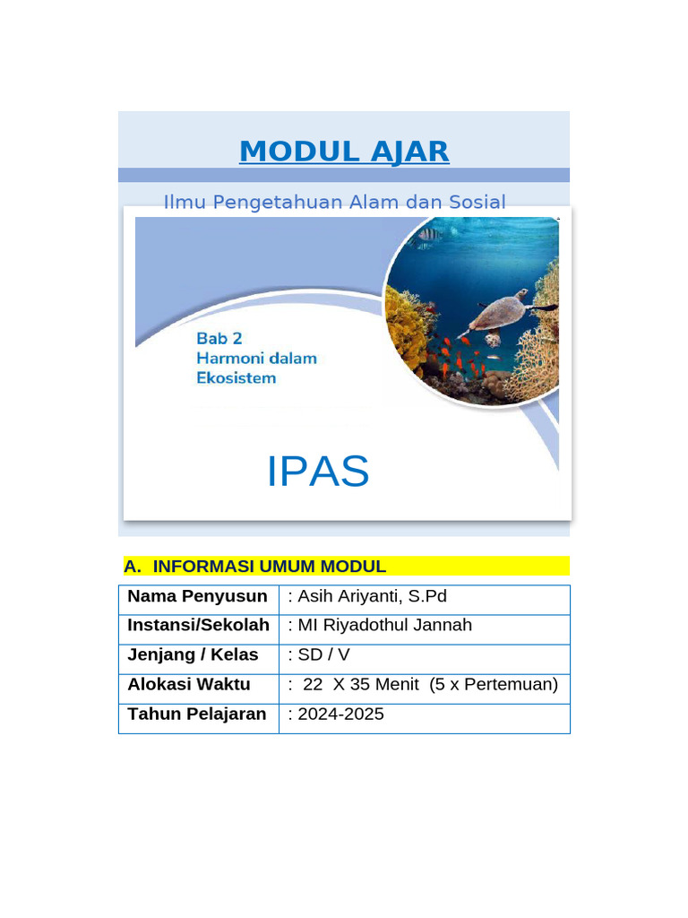 BAB 2 - MA IPAS Kls 5 | PDF