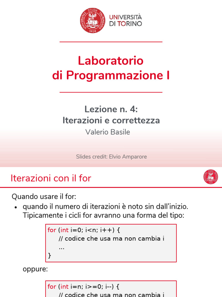 Lab04 - Iterazione | PDF