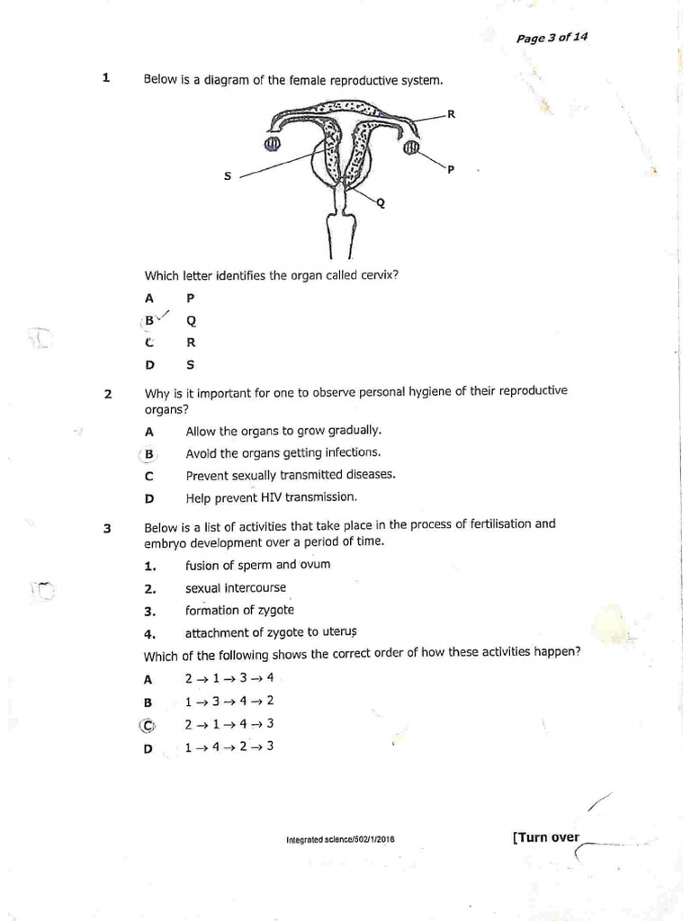 2016 Science Paper 1 Past Paper | PDF