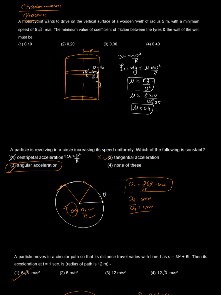 8.CHAMP-4 (Practice Session) - Circular Motion PDF Notes | PDF