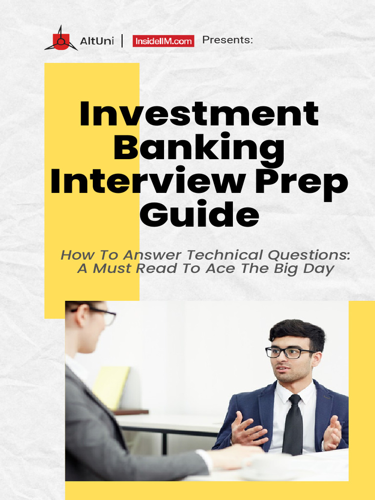 Investment Banking Interview Prep Guide - 1 | PDF