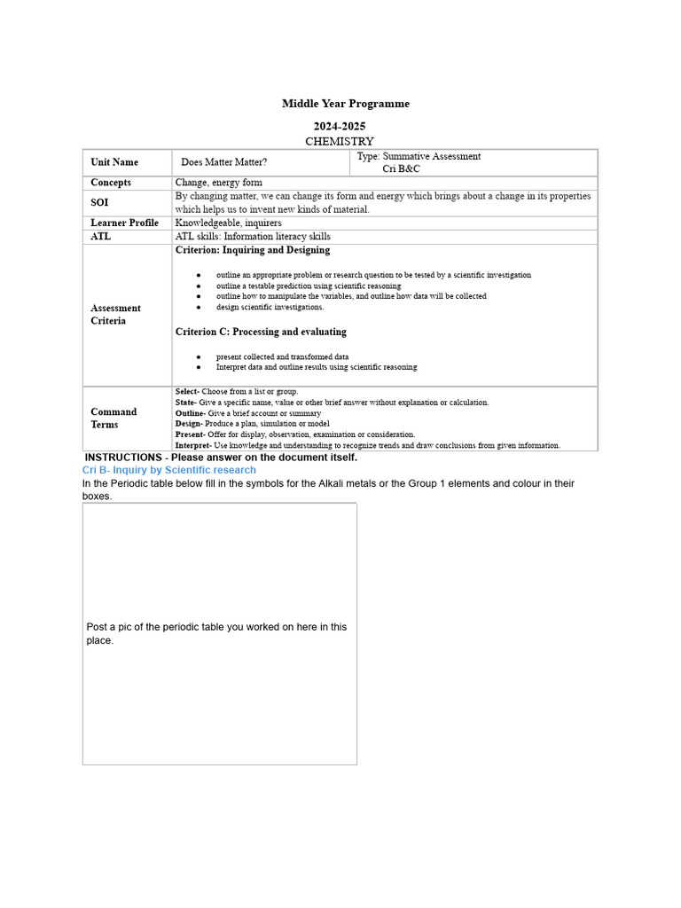 Chemistry Unit: Alkali Metals Reactivity | PDF | Ion | Science ...
