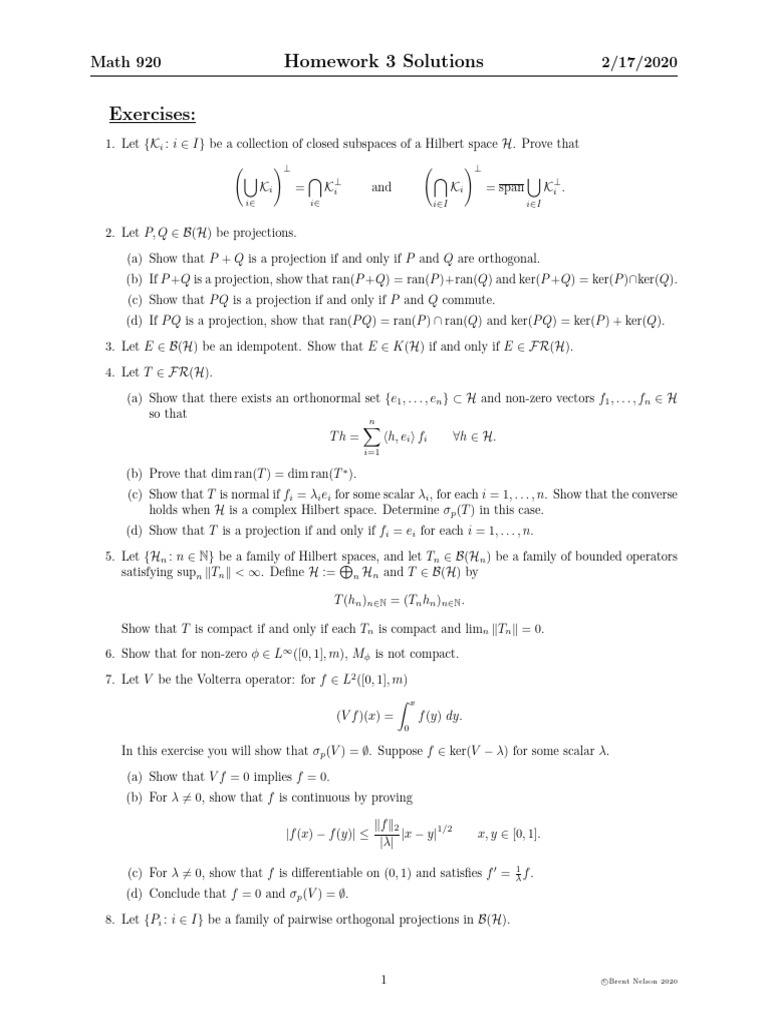 hw3 Solutions | PDF