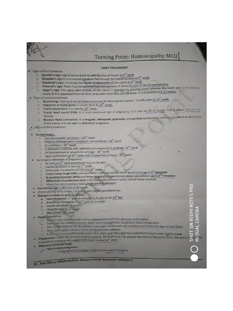 Turning point Early preg | PDF