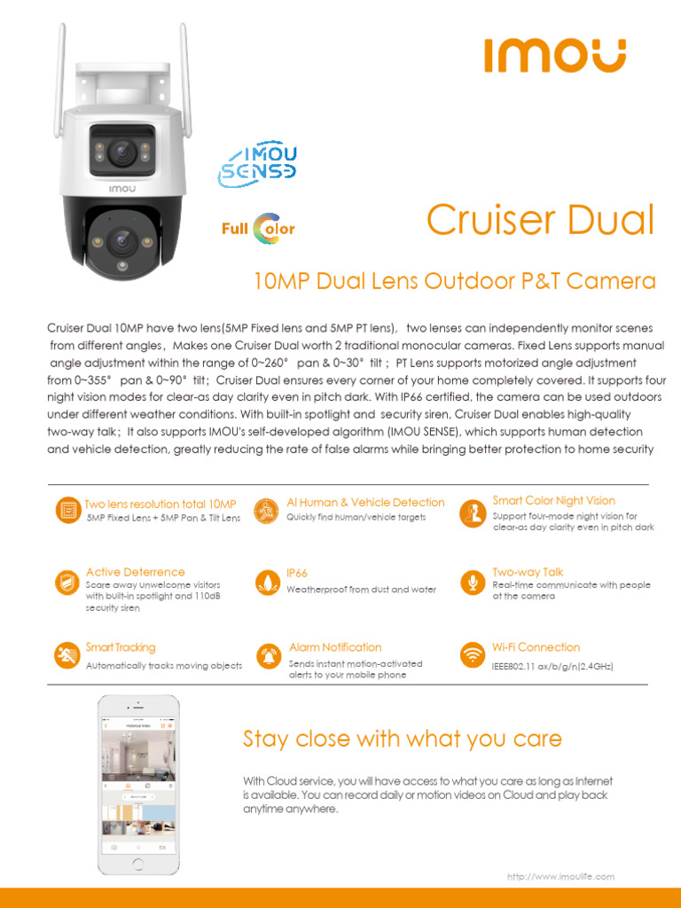 Cruiser Dual: 10MP Dual Lens Outdoor P&T Camera | PDF | Camera | Camera ...