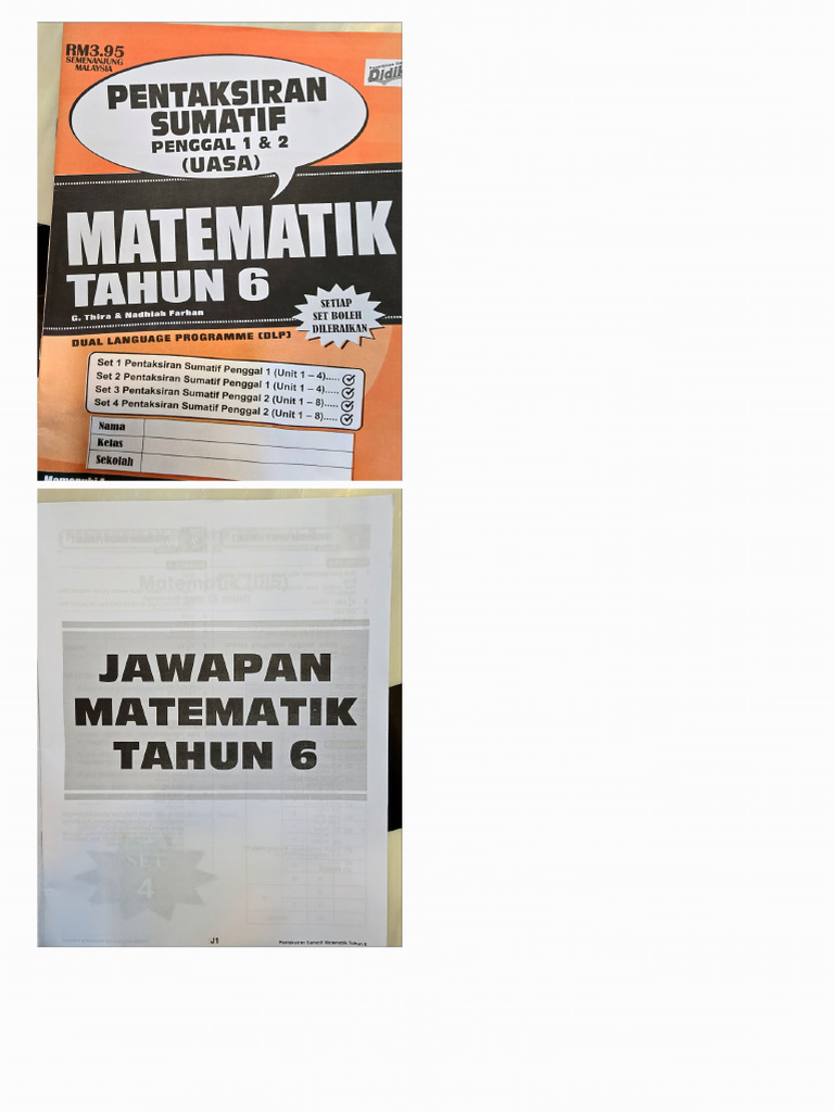 Primary 6 maths set paper | PDF