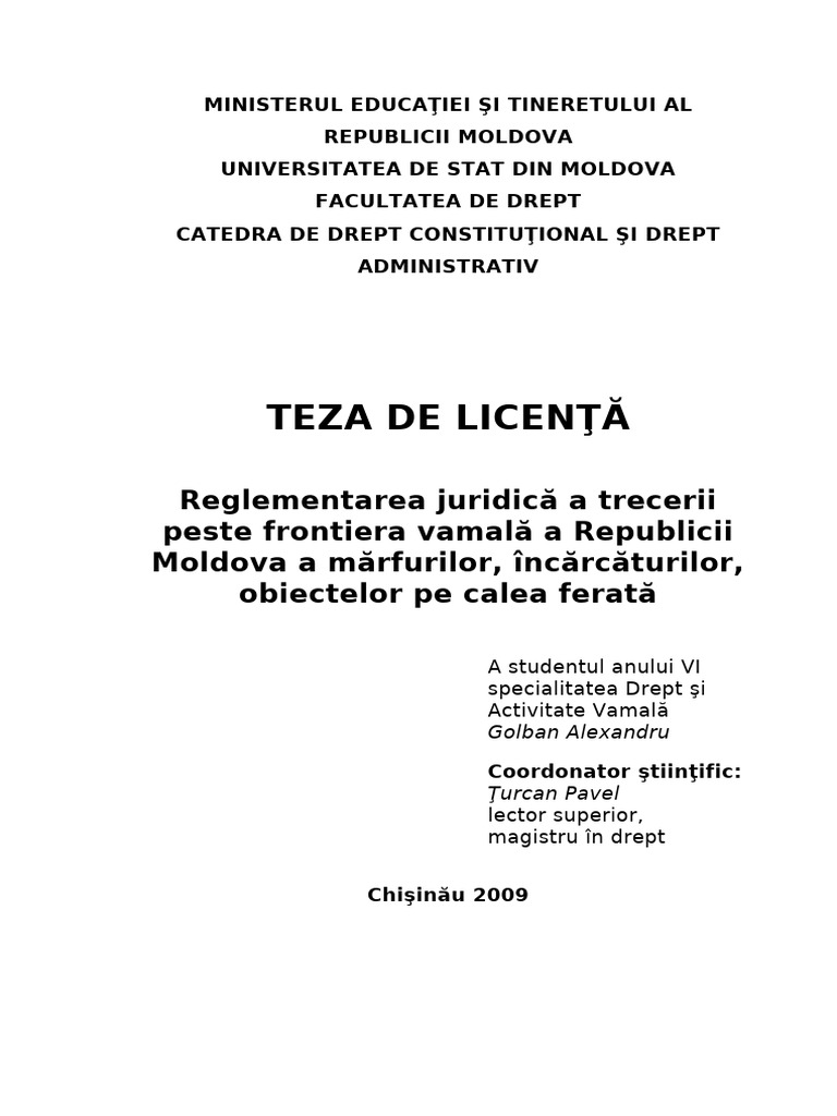 Teza 3 Ed Calea Ferata... | PDF