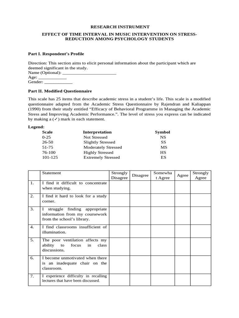 Research Instrument | PDF