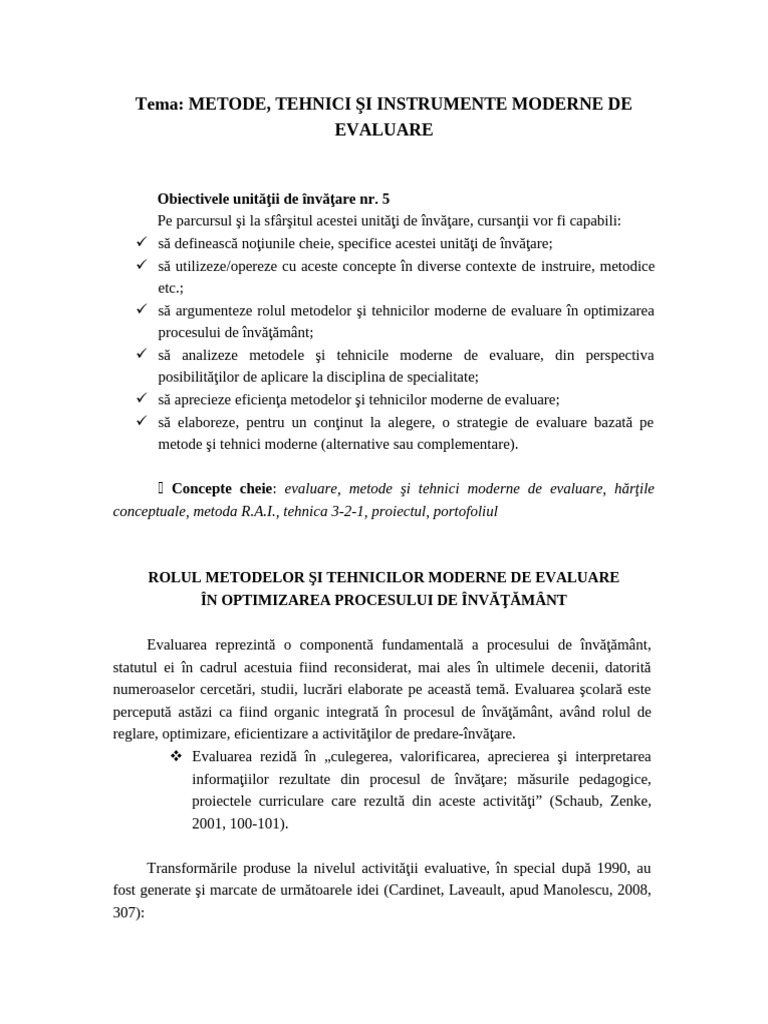 Metode Tehnici Si Instrumente Modern | PDF