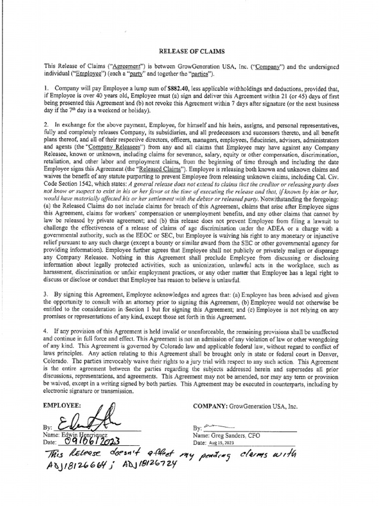 Severance Packet | PDF