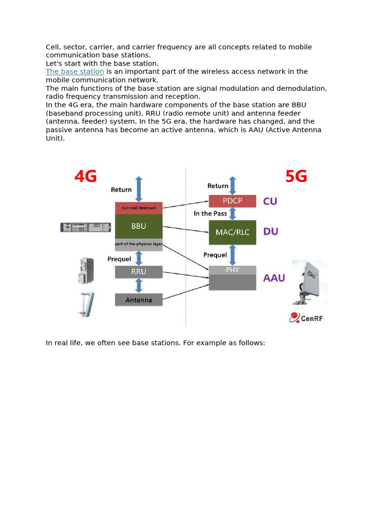 What Is The Difference Between Cell, Sector, Carrier and RF Channel | PDF