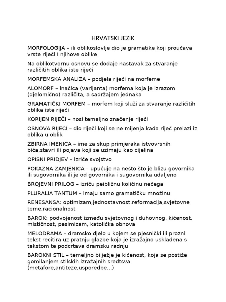 Hrvatski Jezik | PDF