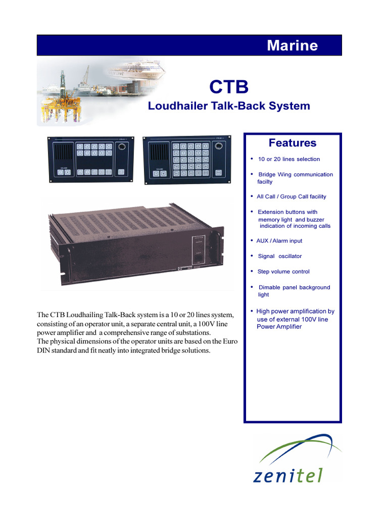 CTB Loudhailer Talk-Back System | PDF