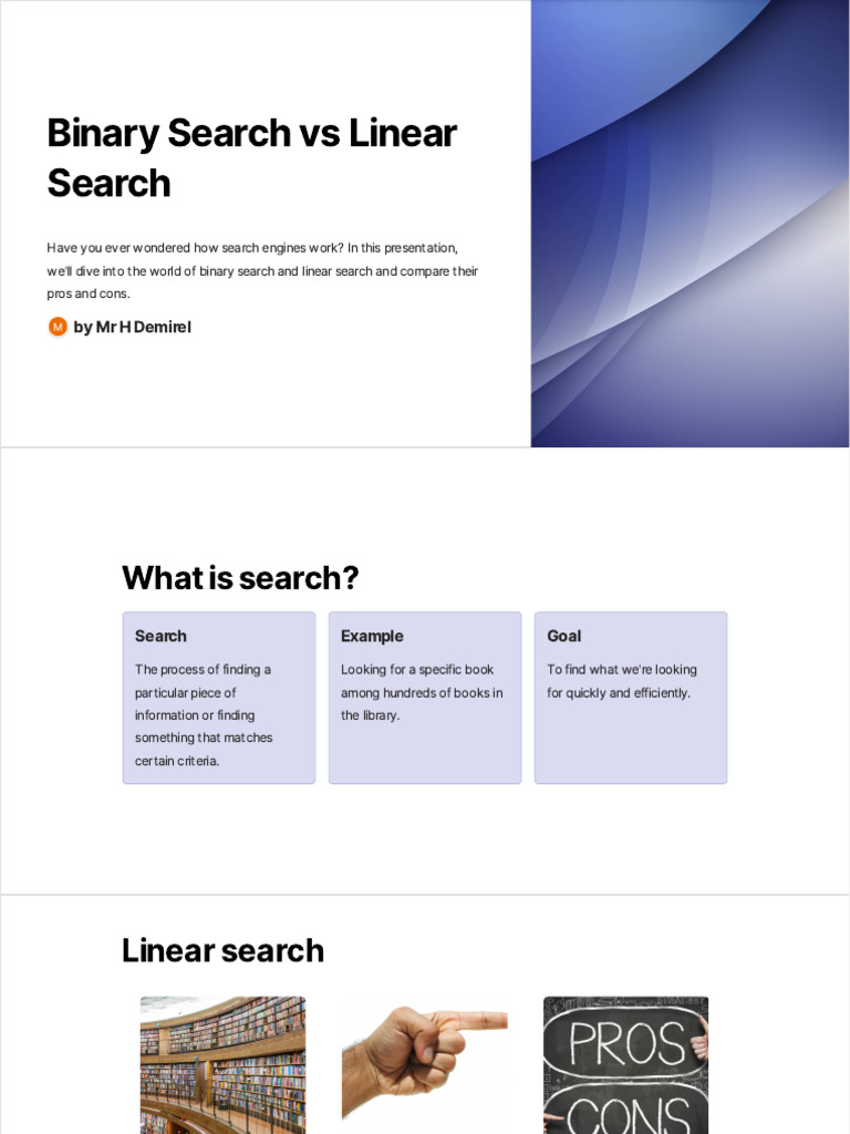 Binary-Search-vs-Linear-Search-for-a-12-year-old | PDF