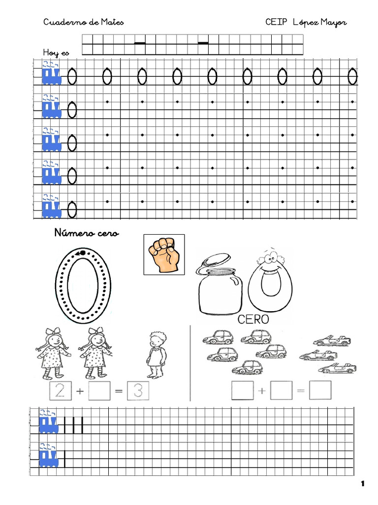 Cuaderno Mates 1º EP Trim 1 2023-24 | PDF