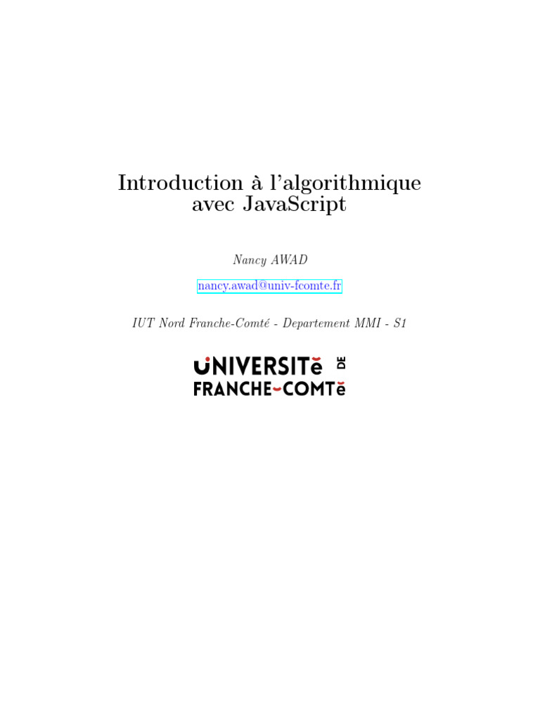 Introduction À L Algorithmique Avec Javascript | PDF