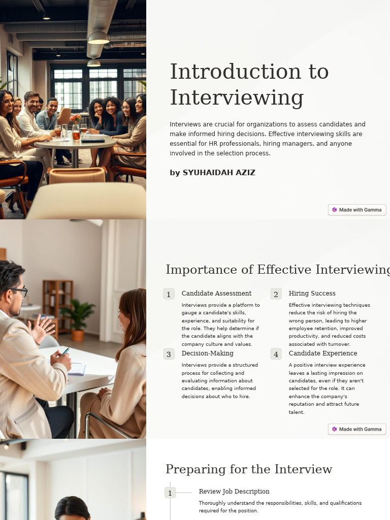 Introduction To Interviewing | PDF