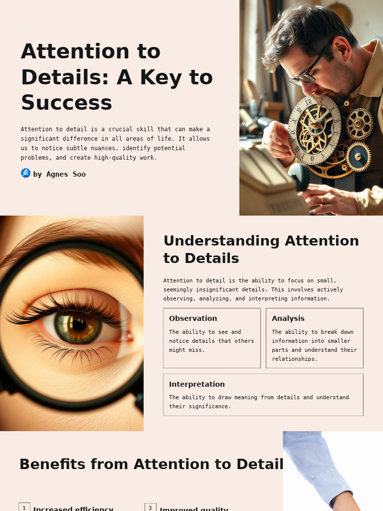 Attention To Details A Key To Success | PDF