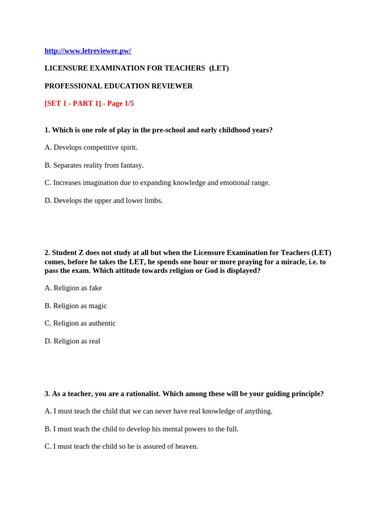 Prof. Ed With Key To Correction - Docx Filename UTF-8''Prof. Ed With Key To Correction | PDF