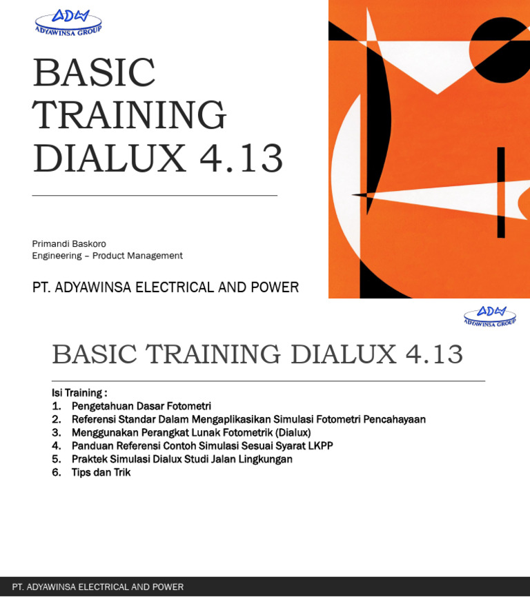 Preview Materi BASIC TRAINING DIALUX 4.13 | PDF