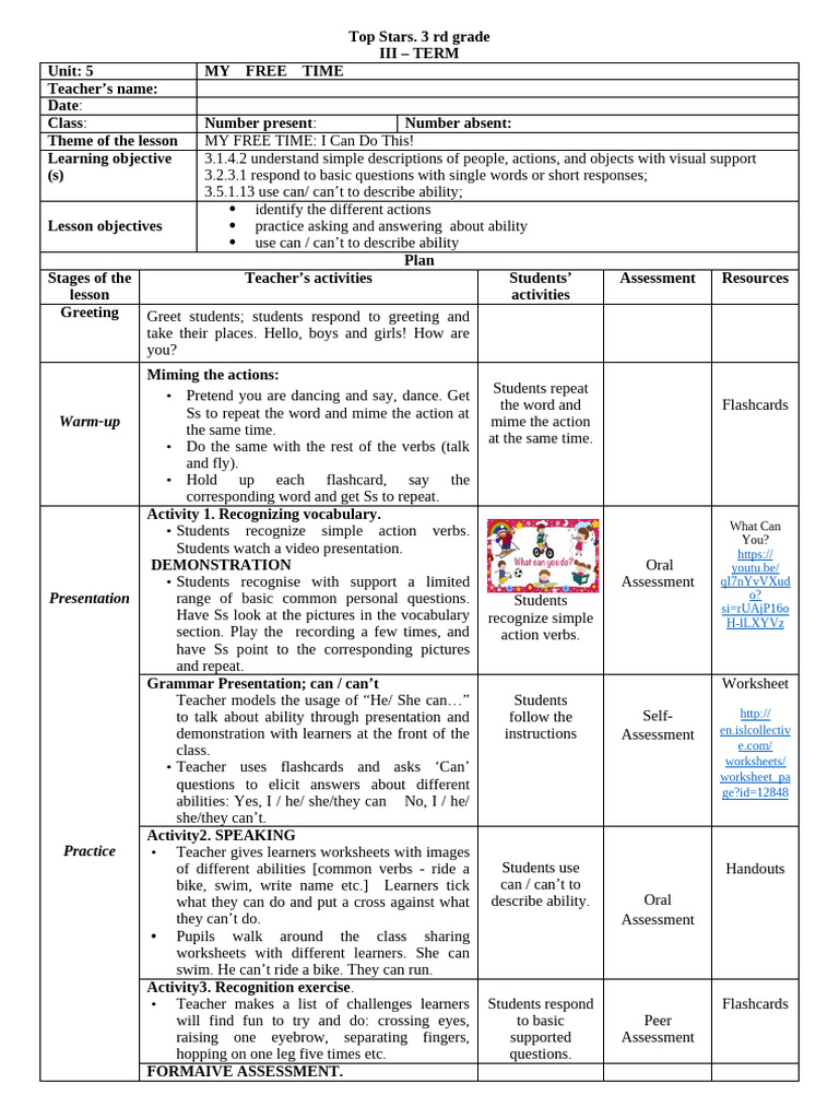 Top Stars 3 KZ III TERM | PDF | Educational Technology | Language Arts ...