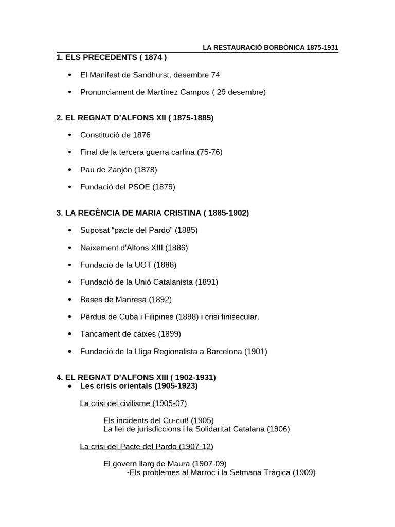 Cronologia 1875-1931 | PDF