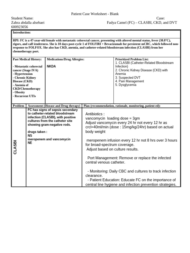 Care Plan - Week 2 | PDF