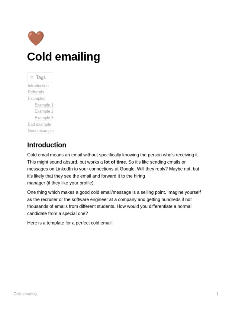 Cold-emailing | PDF
