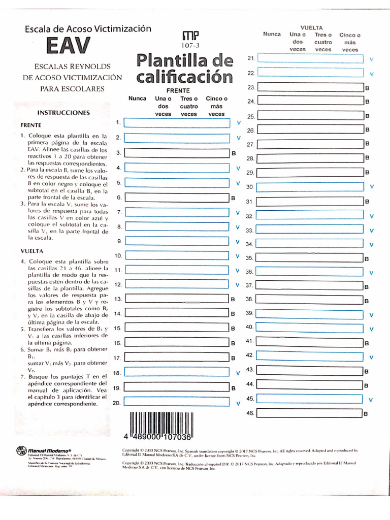 Plantillas de Calificacion Erave | PDF