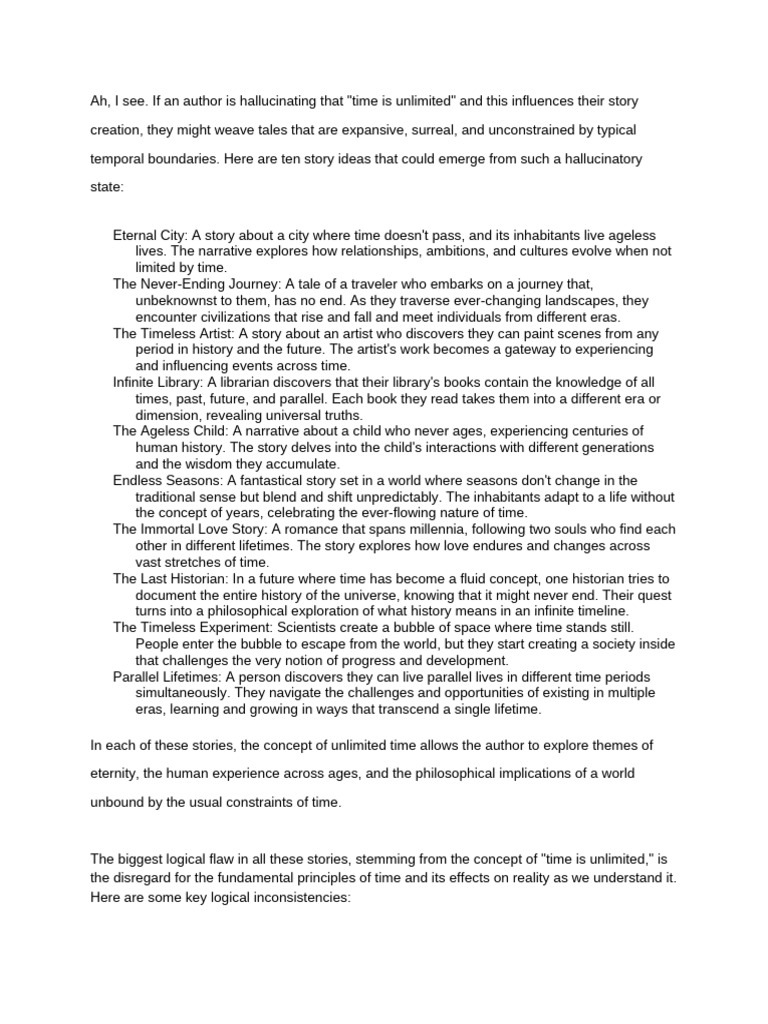 Time Is Unlimted | PDF