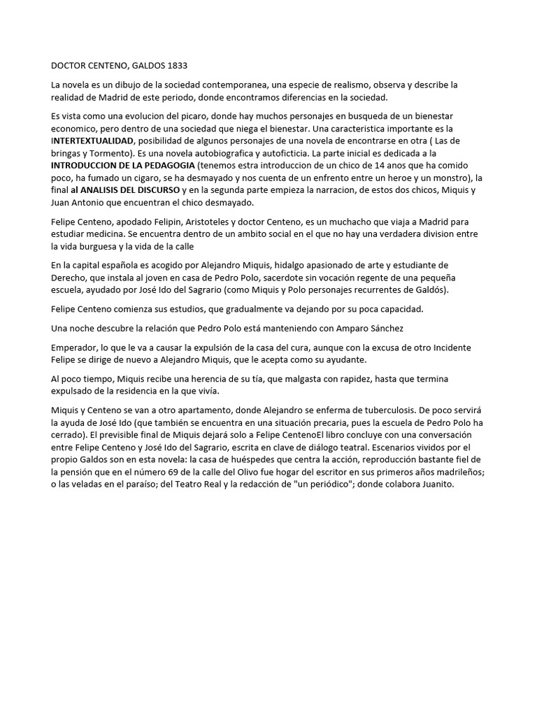 Doctor Centeno | PDF