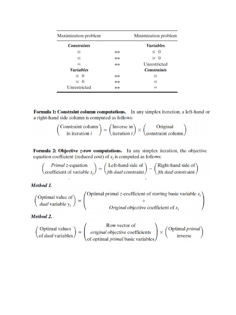 Dual Formulas | PDF