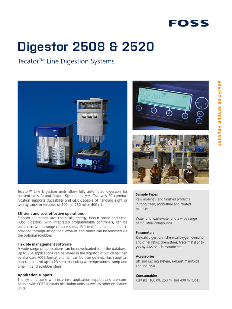 Tecator-Line-Digestion-Systems-Solution-Brochure-GB | PDF