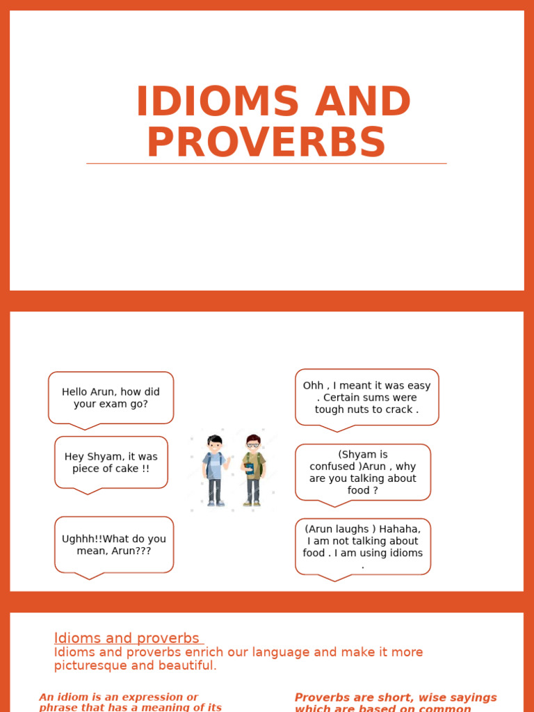 Idioms and Proverbs | PDF