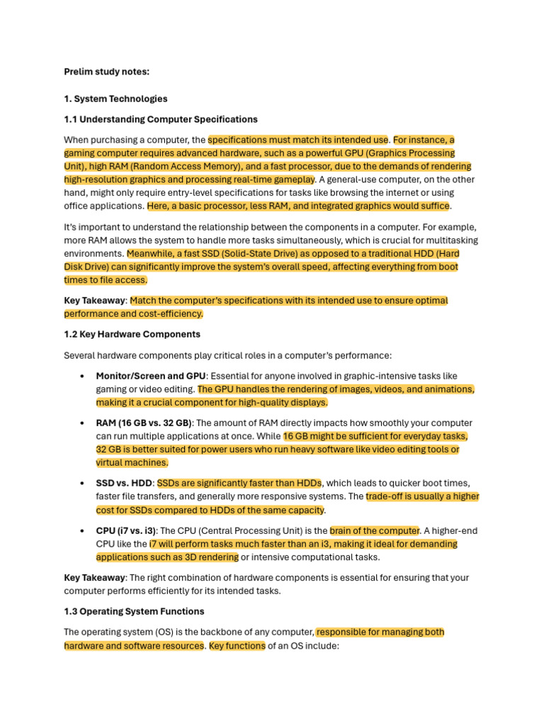 Computer Hardware and Networking Essentials | PDF | Computer Network | Operating System