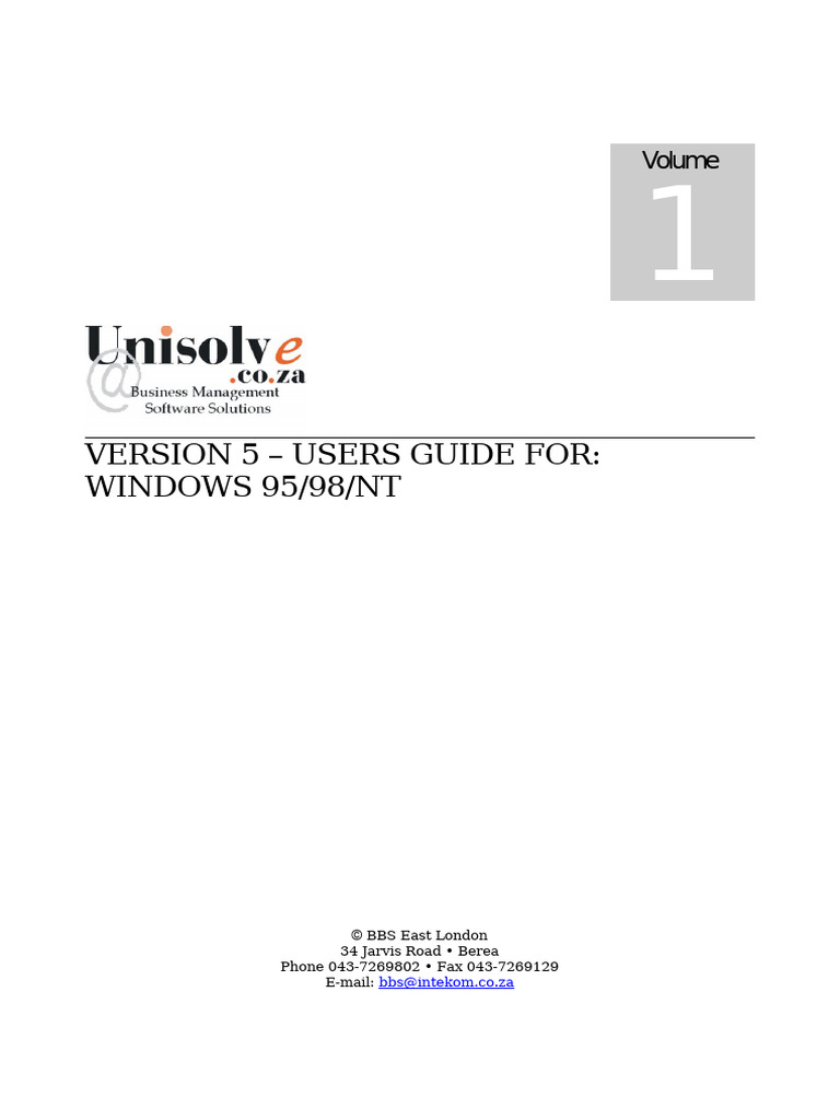 Unisolve Version 5 Users Guide | PDF | Computing | Technology & Engineering