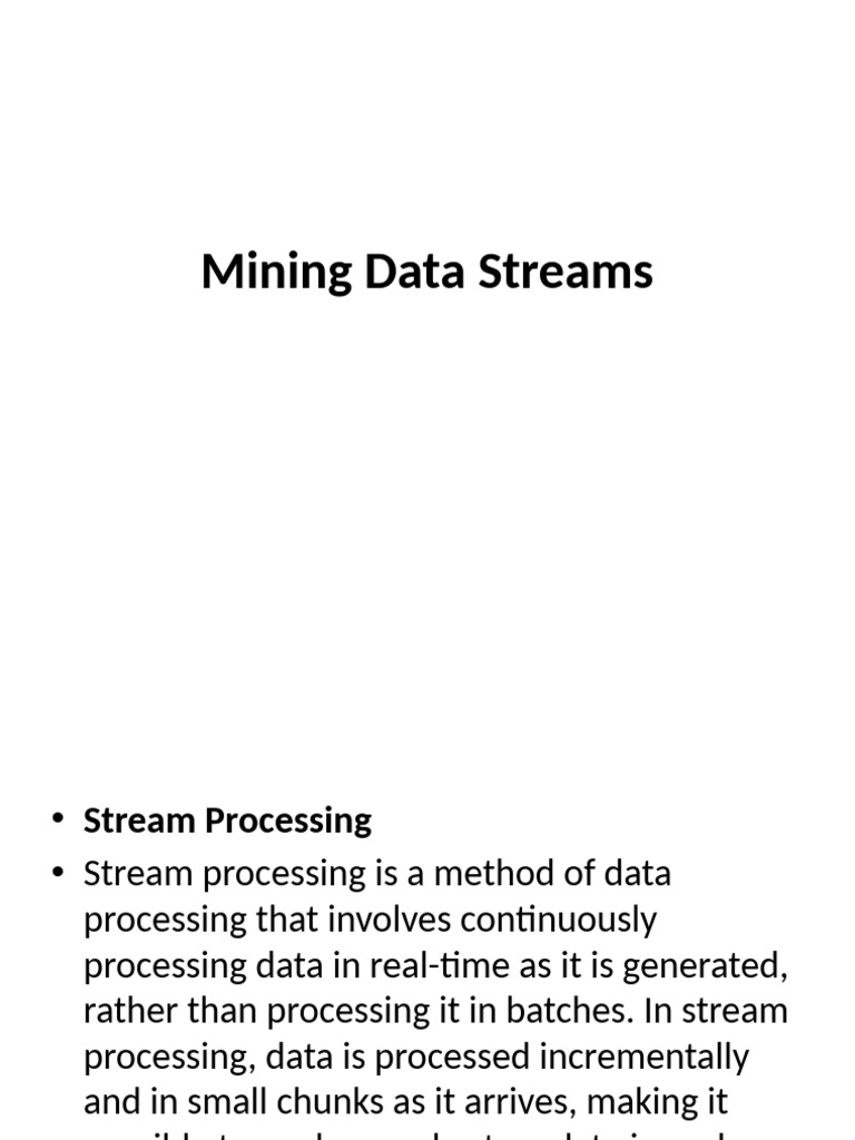 Unit 2 BD Mining Data Streams | PDF | Sampling (Statistics) | Machine Learning
